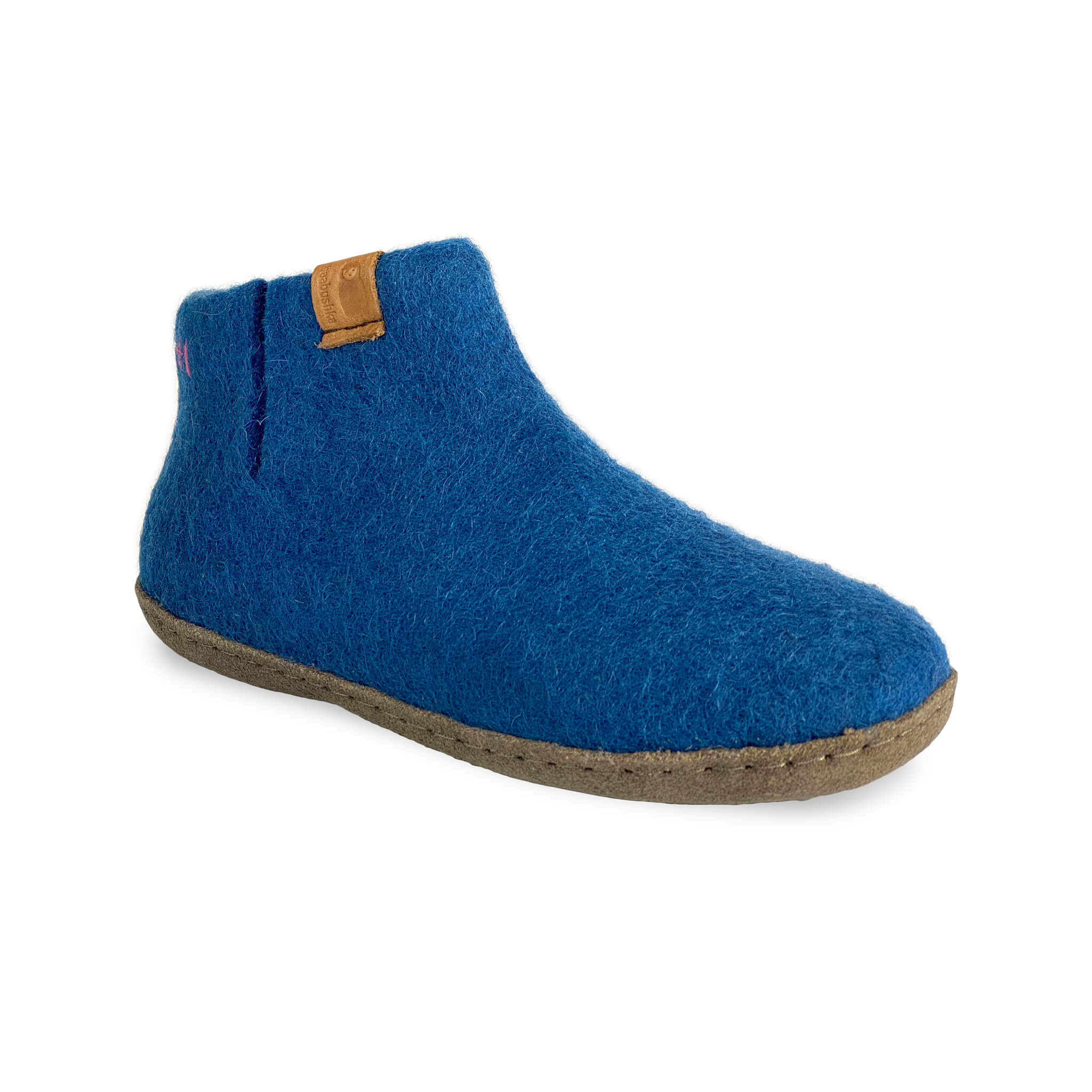 Wool Bootie with Leather Sole - Blue – Baabushka