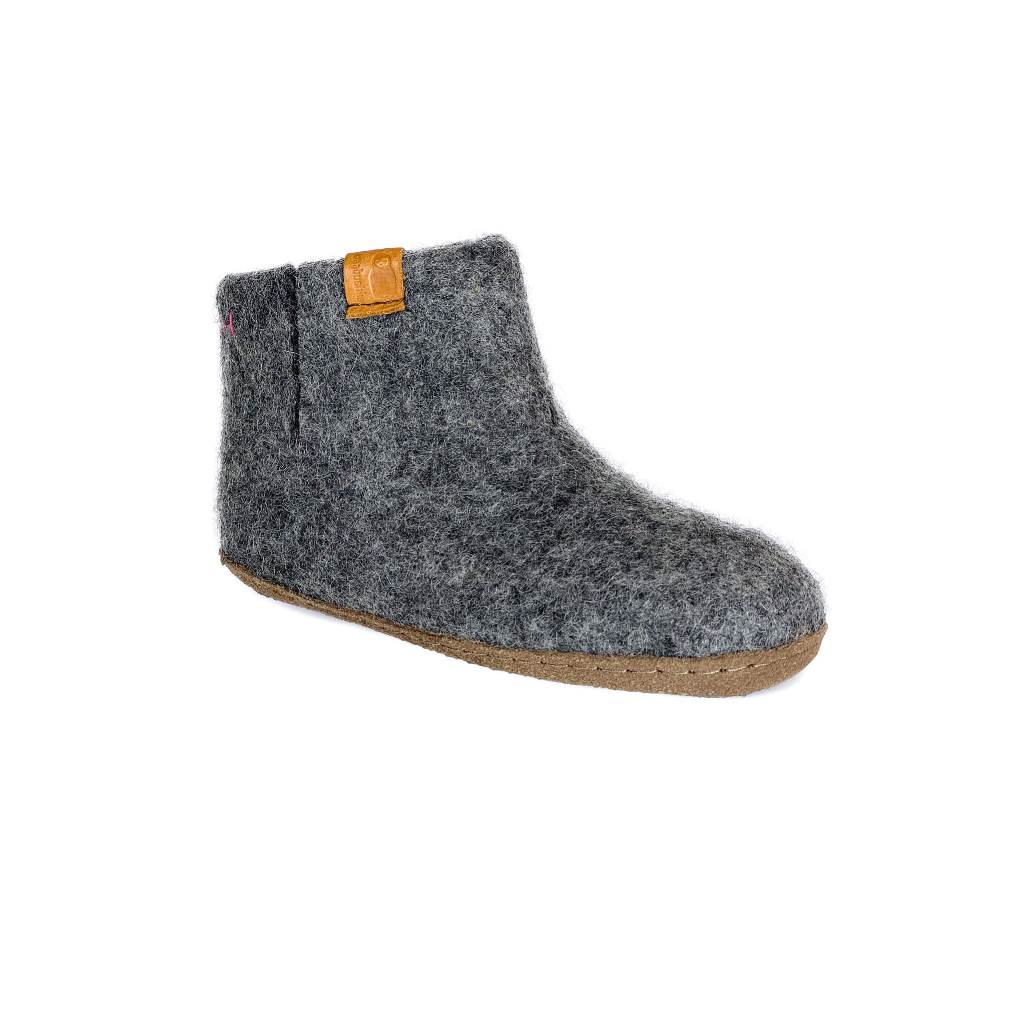 Kids Wool Bootie with Leather Sole - Dark Gray – Baabushka