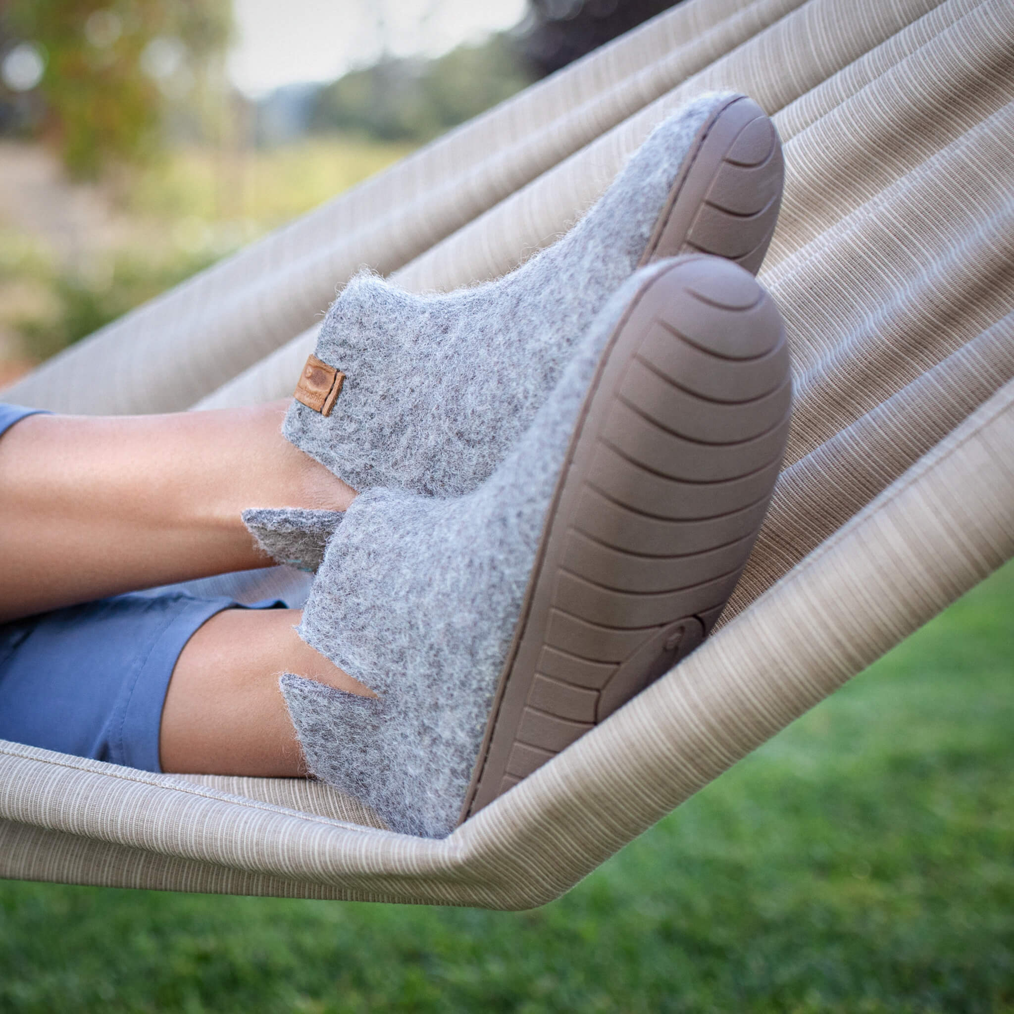 Wool Bootie with Rubber Sole and Arch Support - Light Gray – Baabushka